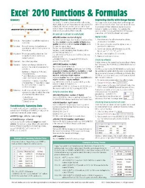 Excel Formula Cheat Sheet Pdf Excel Quick Reference